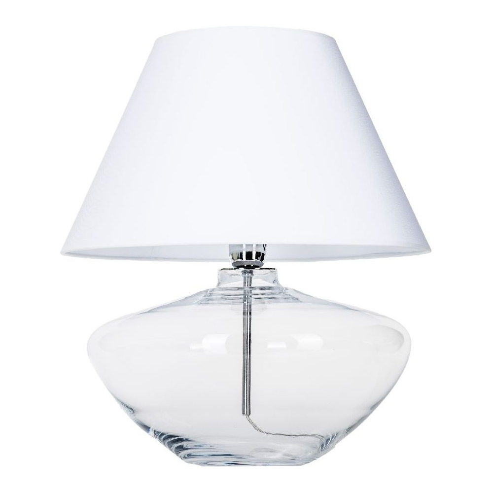 Lampa stołowa szklana Madrid Biała 4Concept