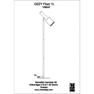 Ozzy black spotlight floor lamp Markslojd