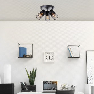 Kamolo III black matt mesh ceiling spotlight Brilliant