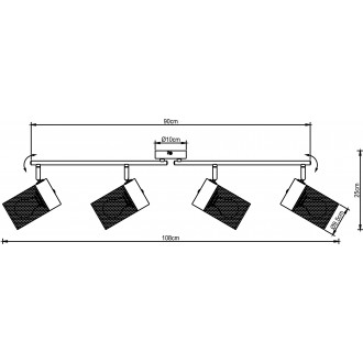 Kamolo III black matt mesh ceiling spotlight Brilliant