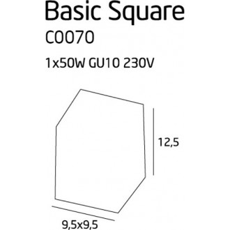 Basic Square White Spot Lamp MaxLight